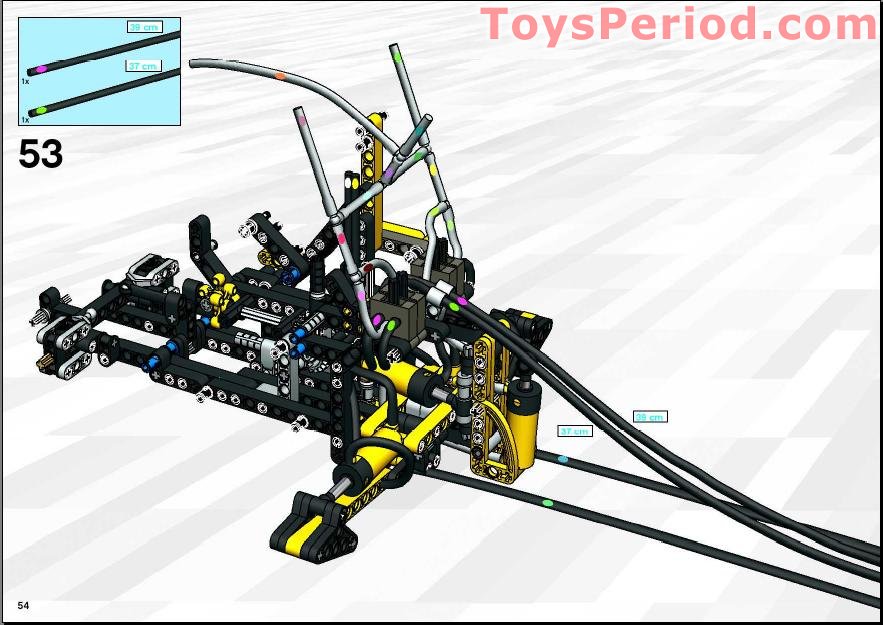 LEGO 8455 Back-hoe Loader (Backhoe) Instructions and Parts List