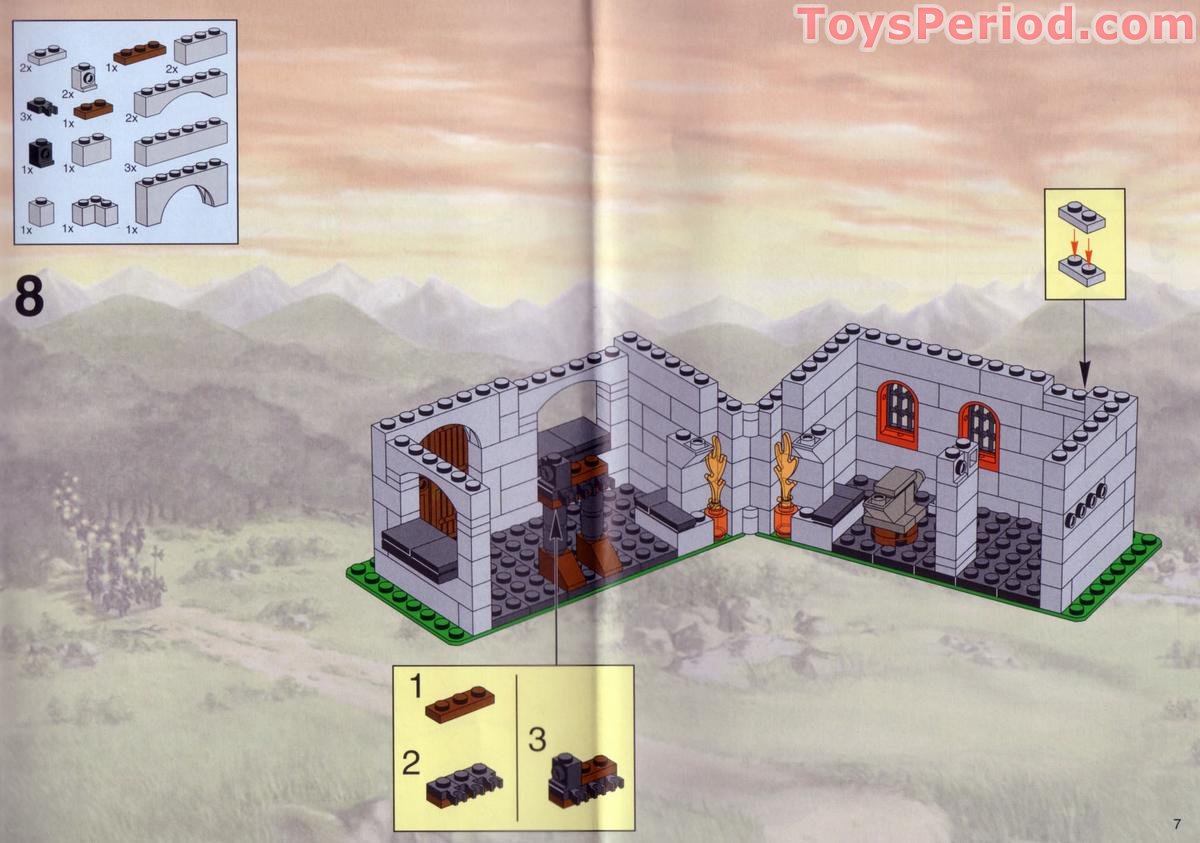 LEGO 3739 Blacksmith Shop Instructions and Parts List