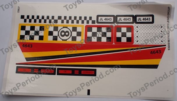 LEGO Sets with Part 4643stk01 Sticker Sheet for Set 4643 - (93645/4611638)