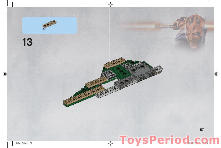 LEGO 9494 Anakin's Jedi Interceptor Instructions and Parts List