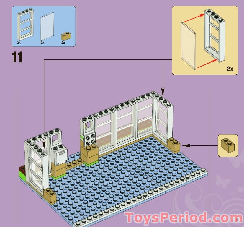 LEGO 3188 Heartlake Vet Instructions and Parts List