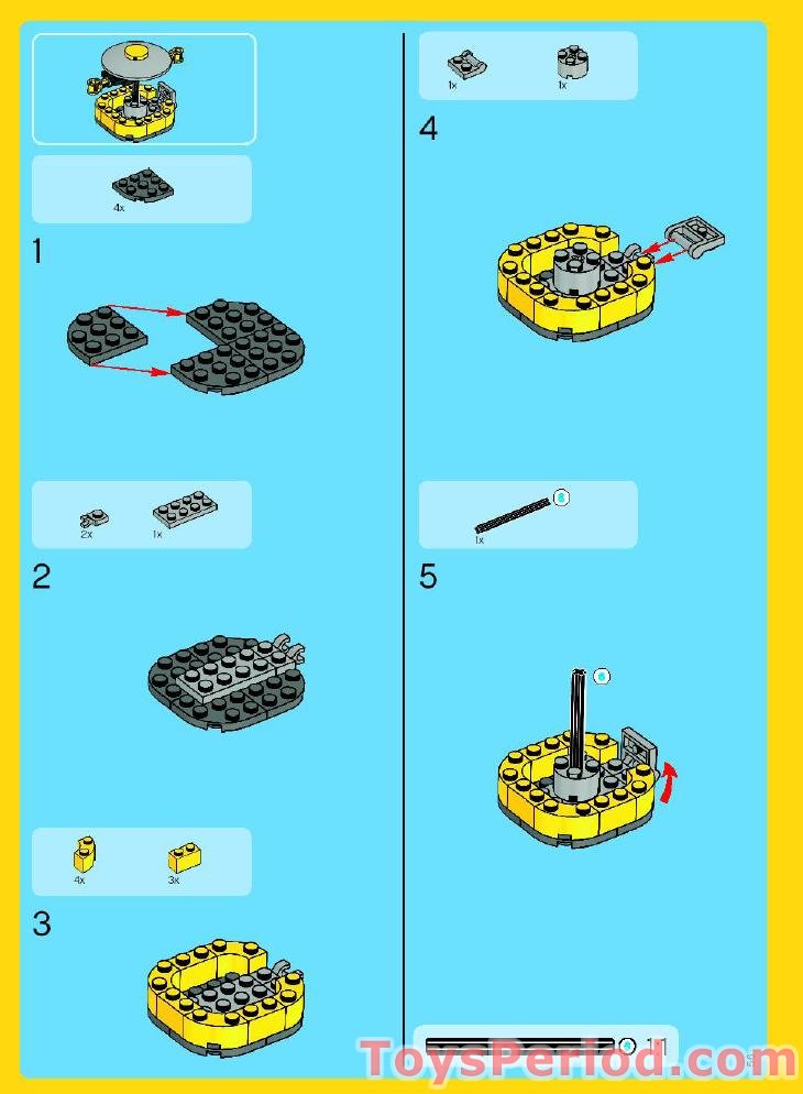 LEGO 4957 Ferris Wheel Instructions and Parts List