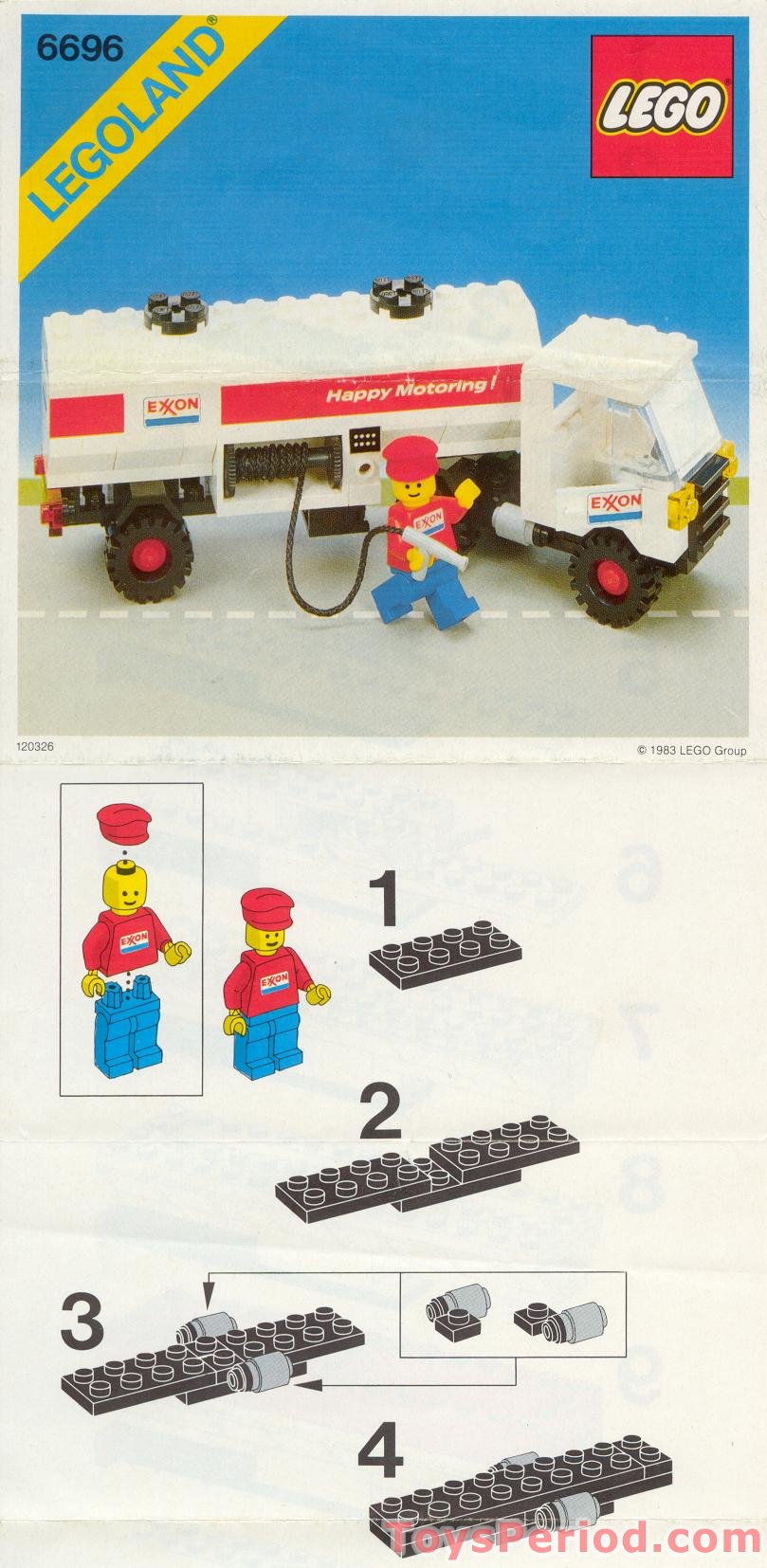 LEGO 6696 Exxon Fuel Tanker Instructions and Parts List