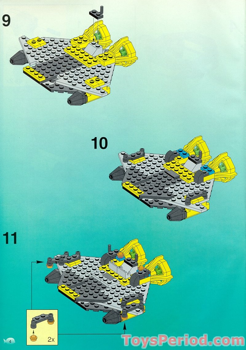 LEGO 6180 Hydro Search Sub Instructions and Parts List