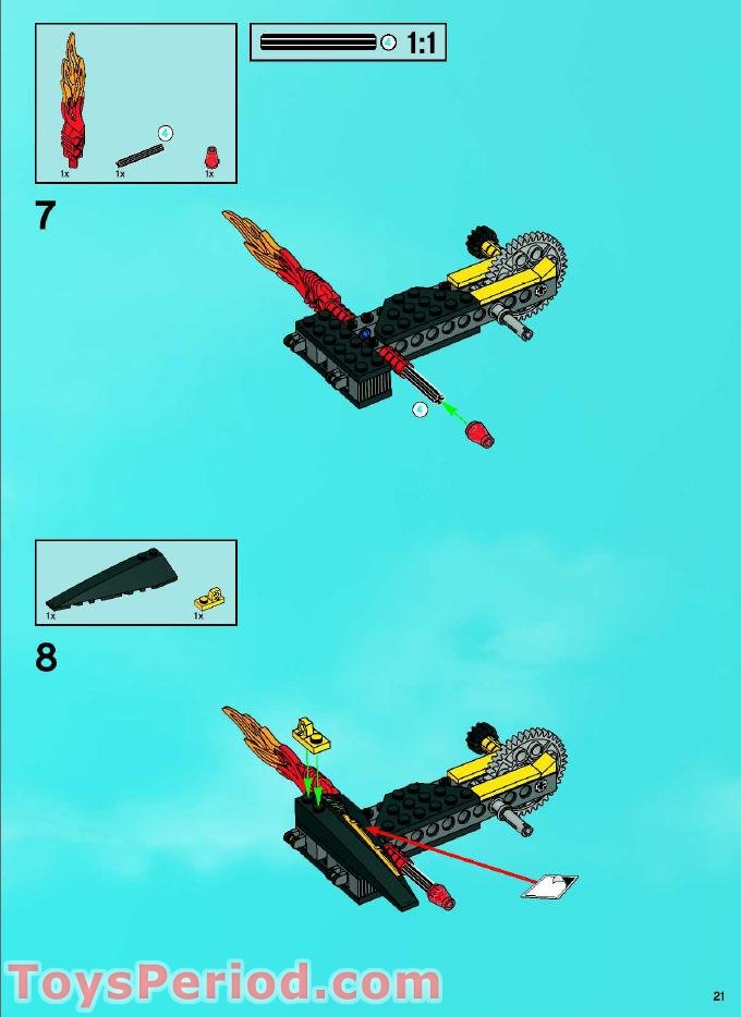 LEGO 8107 Fight for the Golden Tower Instructions and Parts List