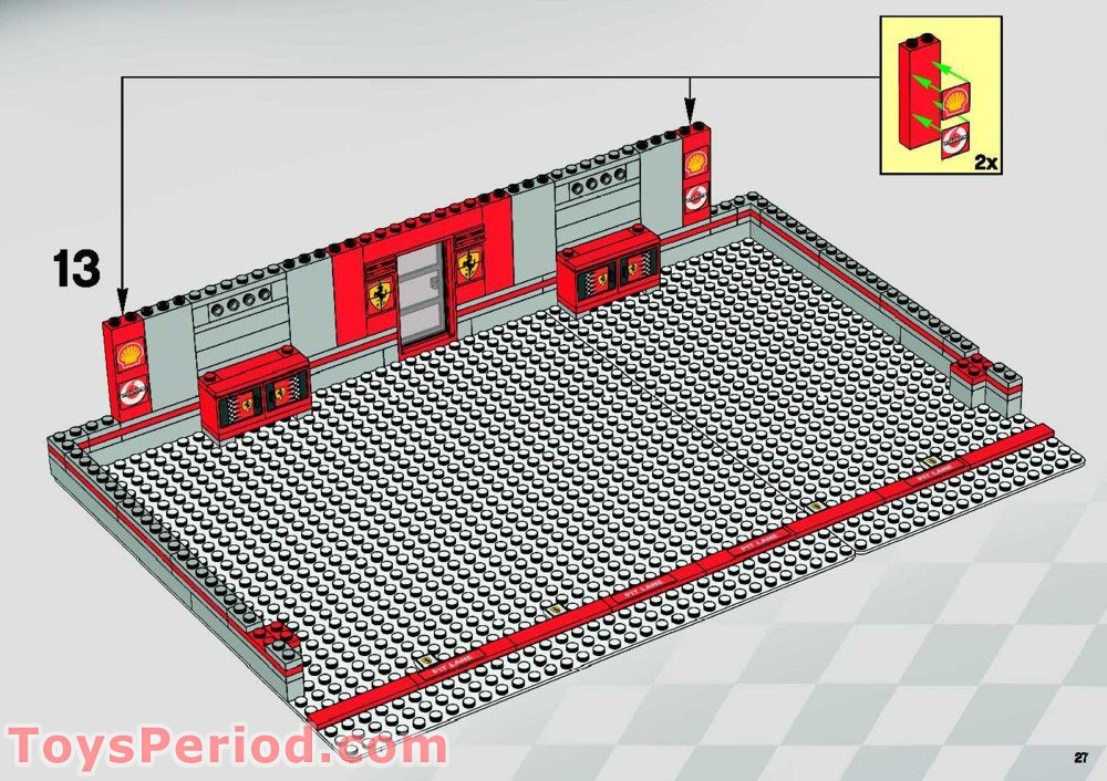LEGO 8144-1 Ferrari 248 F1 Team (Schumacher) Instructions and Parts List