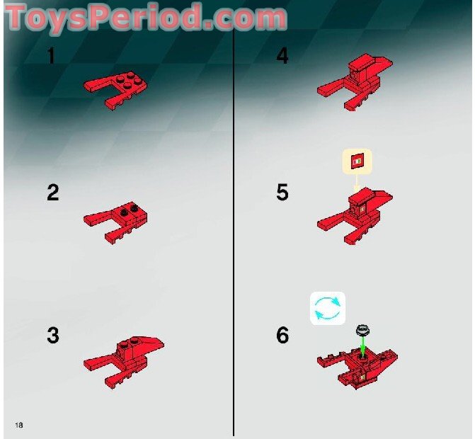 LEGO 8168 Ferrari Victory Instructions and Parts List