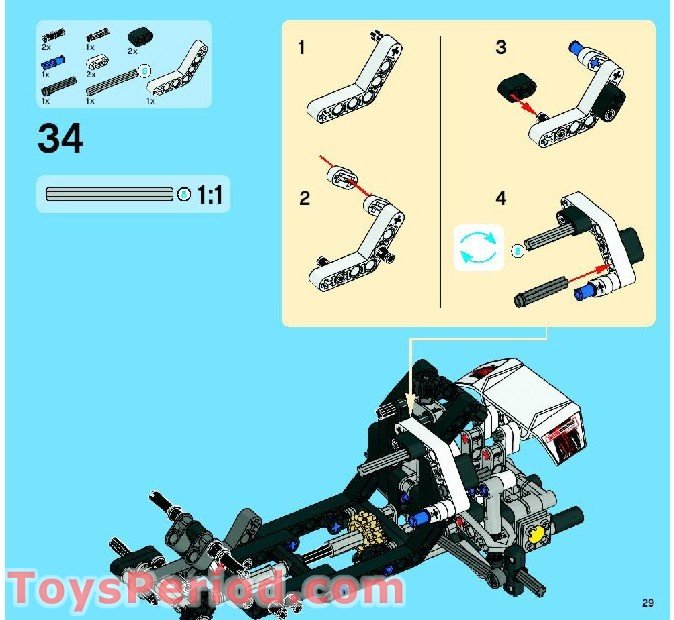 LEGO 8262 Quad Bike Instructions and Parts List