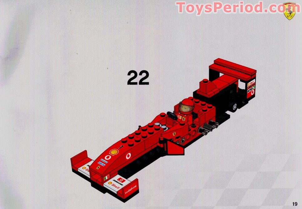 LEGO 8362 Ferrari F1 Racer 1:24 Scale Instructions and Parts List