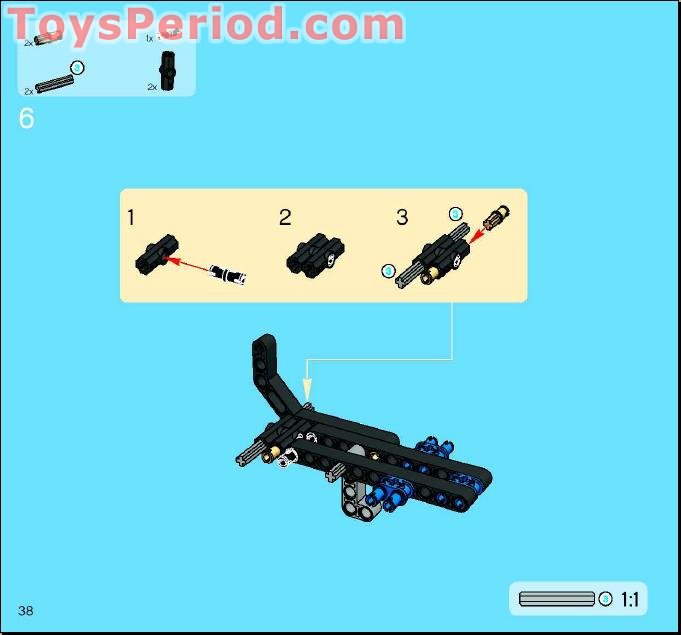 LEGO 8415 Dump Truck Instructions and Parts List