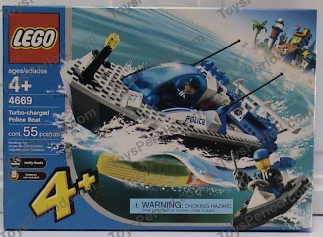 LEGO 4669 Turbo-Charged Police Boat Instructions and Parts List