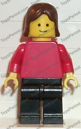 LEGO Sets with Minifigure pln049 Plain Red Torso with Red Arms, Black ...