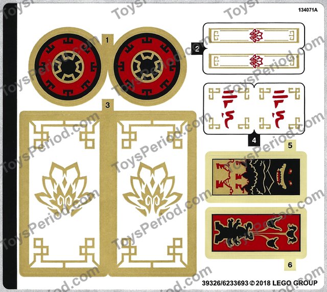 LEGO Sets with Part 70643stk01 Sticker Sheet for Set 70643 - (39326/ ...