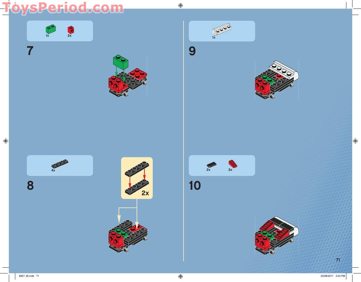 LEGO 6857 The Dynamic Duo Funhouse Escape Instructions and Parts List