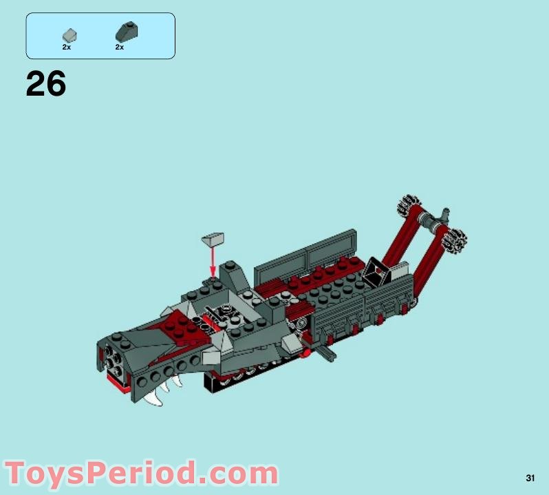 LEGO 70004 Wakz' Pack Tracker Instructions and Parts List