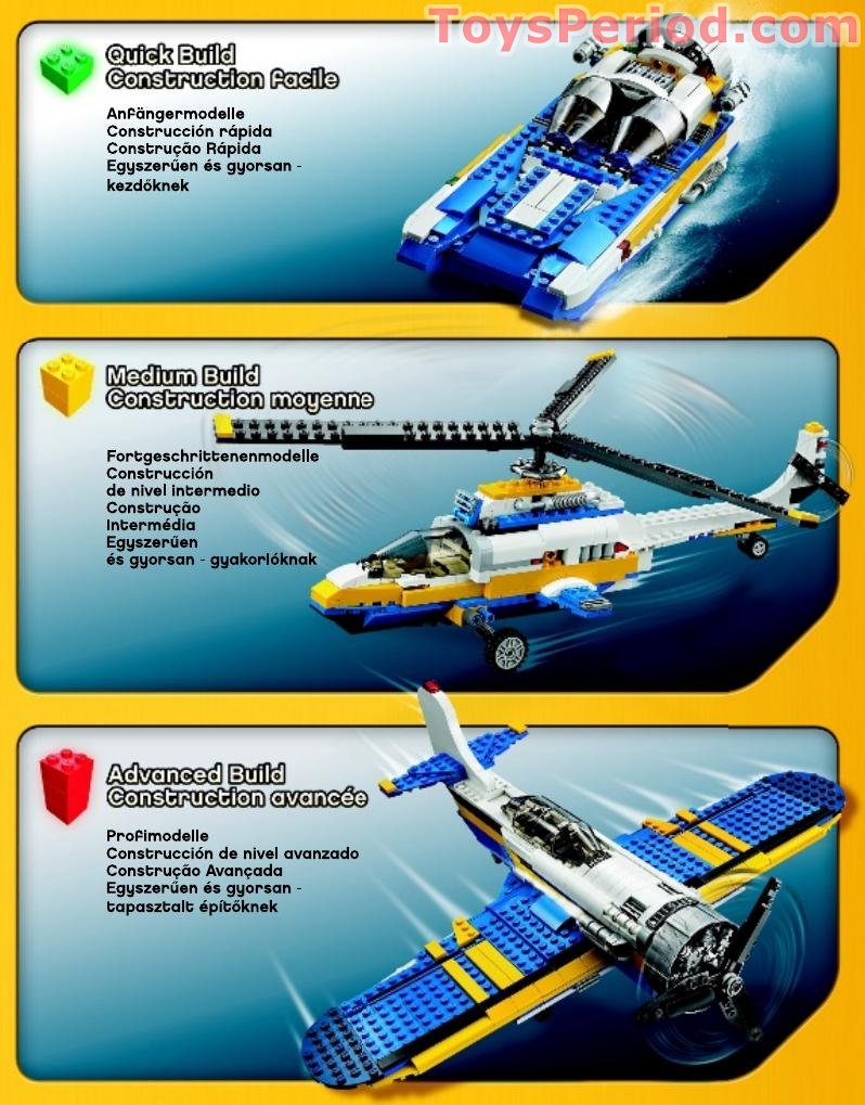LEGO 31011 Aviation Adventures Instructions and Parts List
