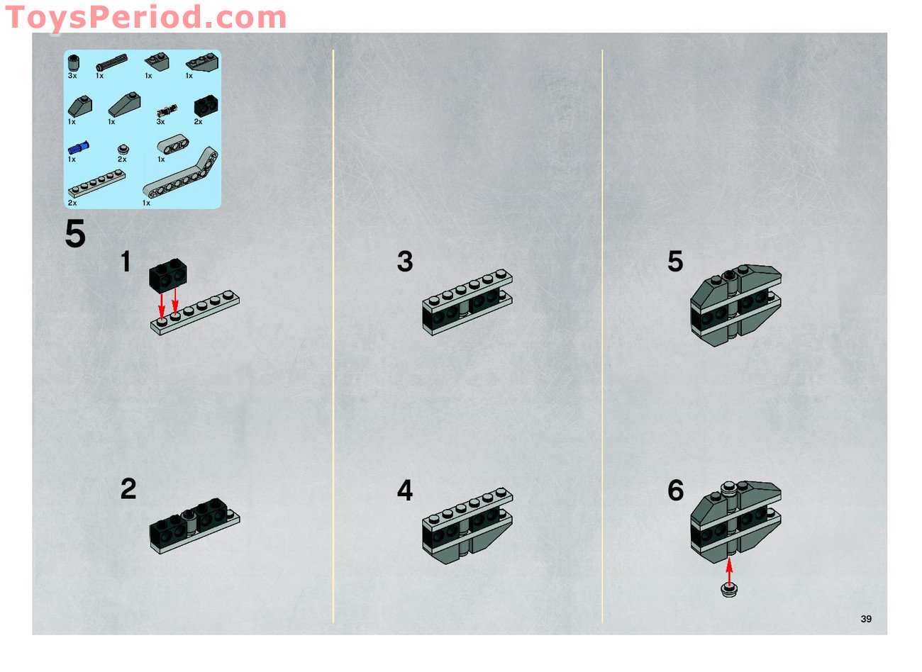 LEGO 10195 Republic Dropship with AT-OT Instructions and Parts List