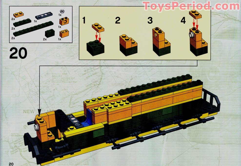 LEGO 10133 Burlington Northern Santa Fe BNSF GP-38 Locomotive ...