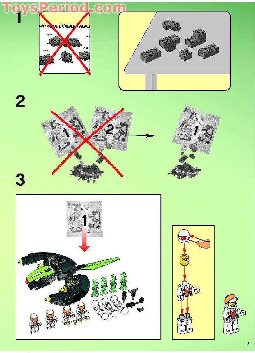 LEGO 7690 MB-01 Eagle Command Base Instructions and Parts List