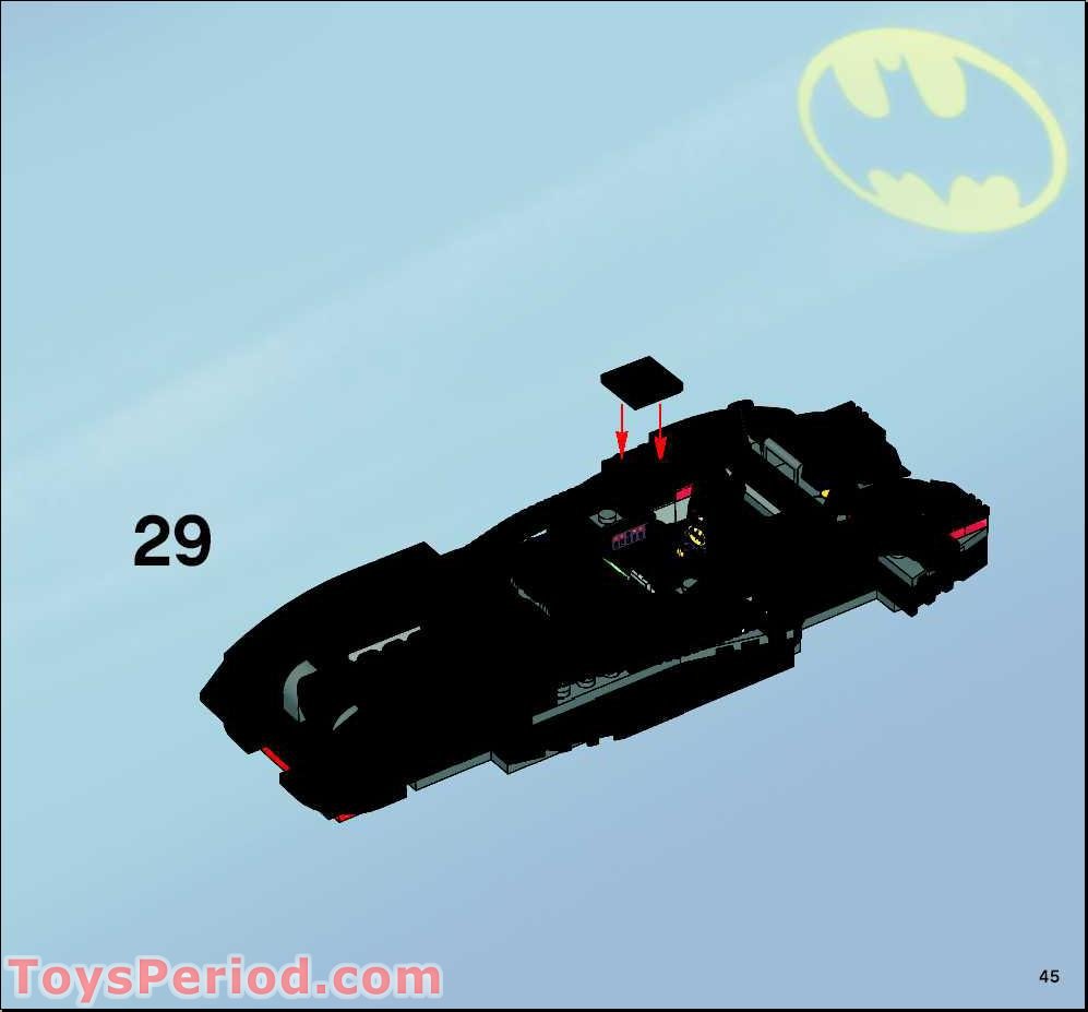 LEGO 7781 The Batmobile: Two-Face's Escape Instructions and Parts List