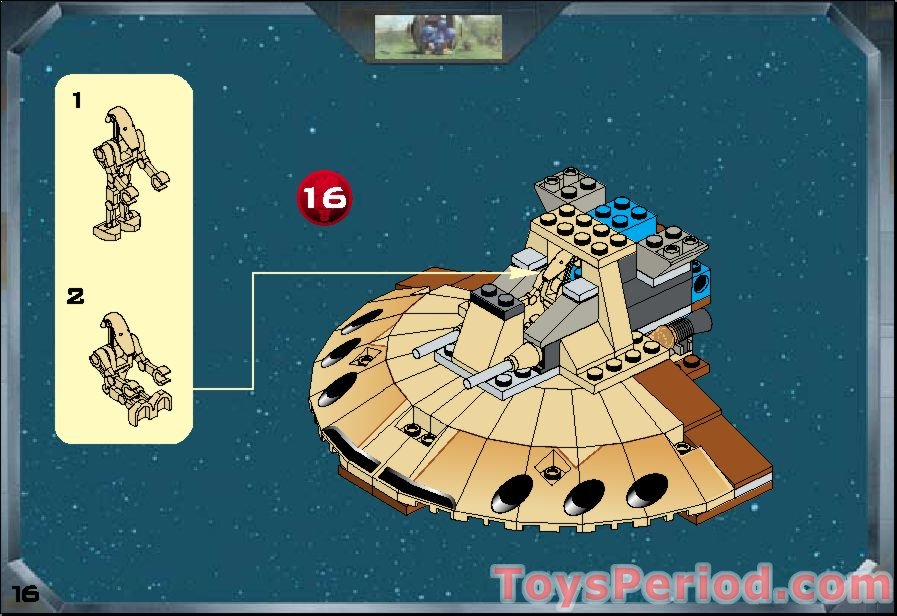 LEGO 7155 Trade Federation AAT Instructions and Parts List