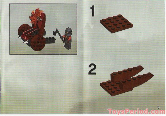 LEGO 8873 Fireball Catapult Instructions and Parts List
