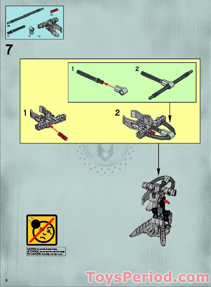 LEGO 8894 Piraka Stronghold Instructions and Parts List