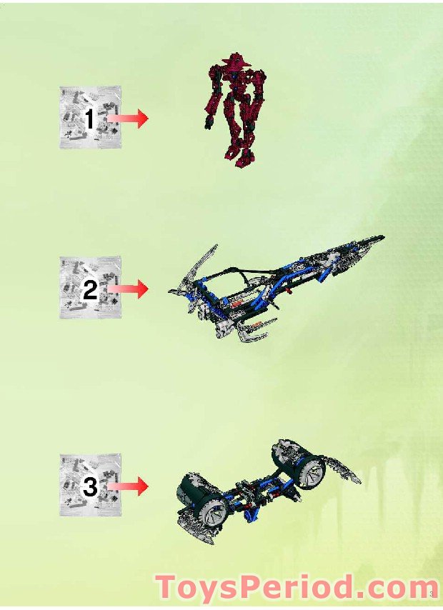 LEGO 8942-1 Jetrax T6 Instructions and Parts List