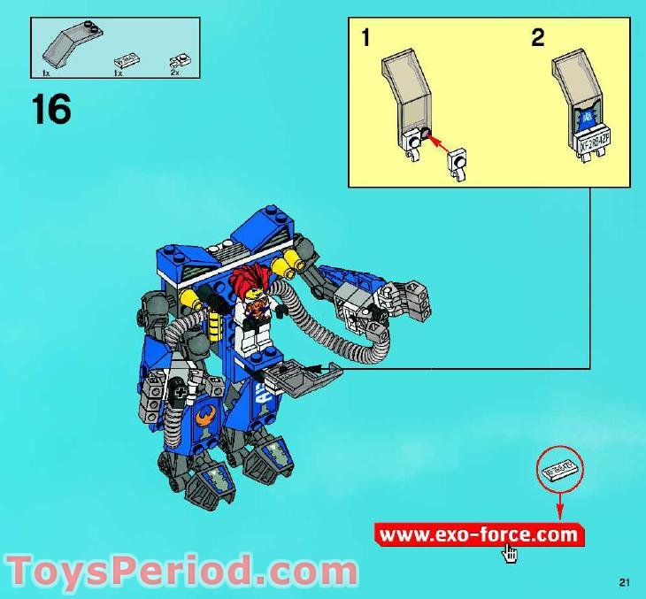 LEGO 8106 Aero Booster Instructions and Parts List