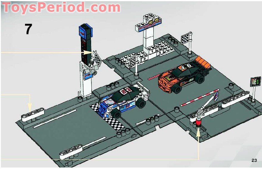 LEGO 8125 Thunder Raceway Instructions and Parts List