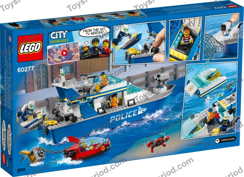 LEGO 60277 Police Patrol Boat Set Parts List