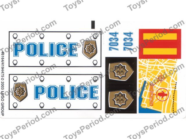LEGO Sets with Part 7034stk01 Sticker Sheet for Set 7034 - (46164/4194475)