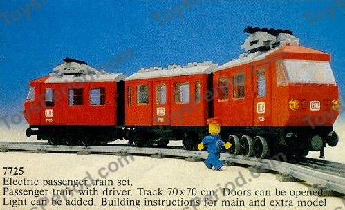 LEGO 7725 Electric Passenger Train Instructions and Parts List