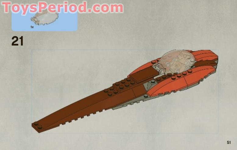 LEGO 7959 Geonosian Starfighter Instructions and Parts List