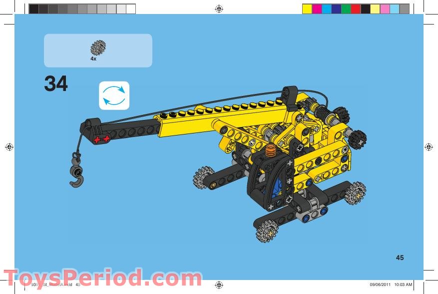 LEGO 9391 Crawler Crane Instructions and Parts List