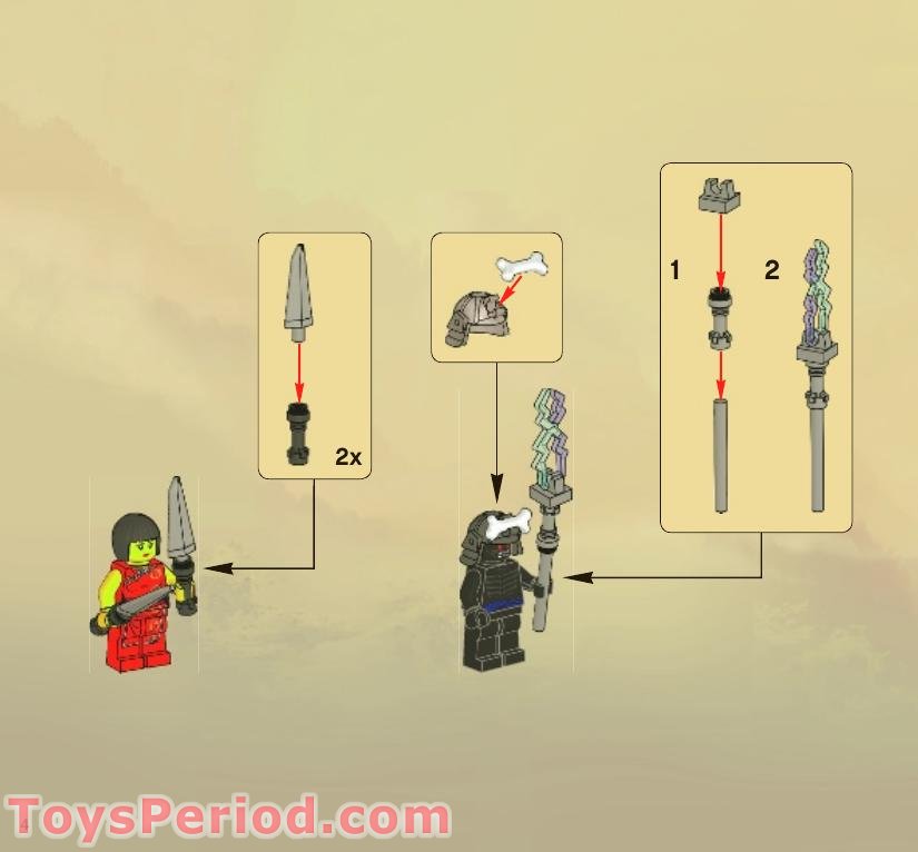 LEGO 2507 Fire Temple Instructions and Parts List