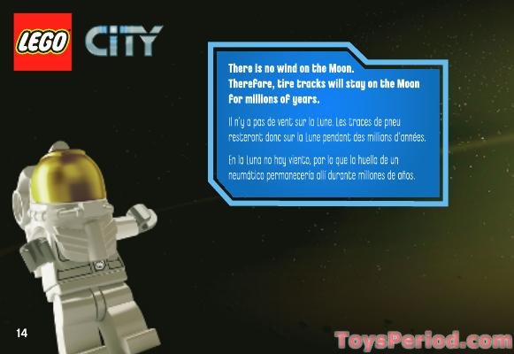 LEGO 3365 Space Moon Buggy Instructions and Parts List