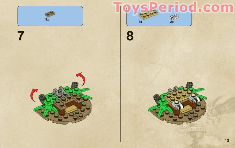 LEGO 4182 The Cannibal Escape Instructions and Parts List