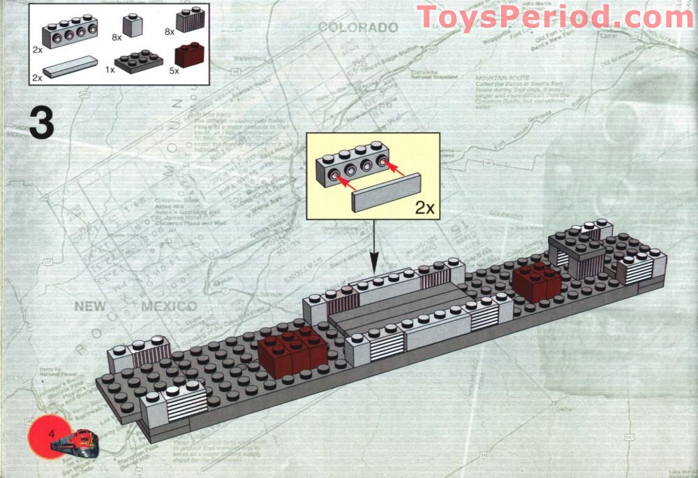 LEGO 10025 Santa Fe Cars - Set I, Mail or Baggage Car Instructions and ...