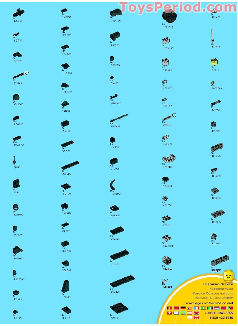 LEGO 10192 Space Skulls Instructions and Parts List