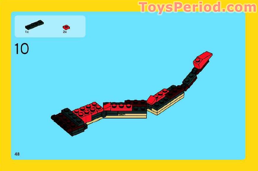 LEGO 4994 Fierce Creatures Instructions and Parts List