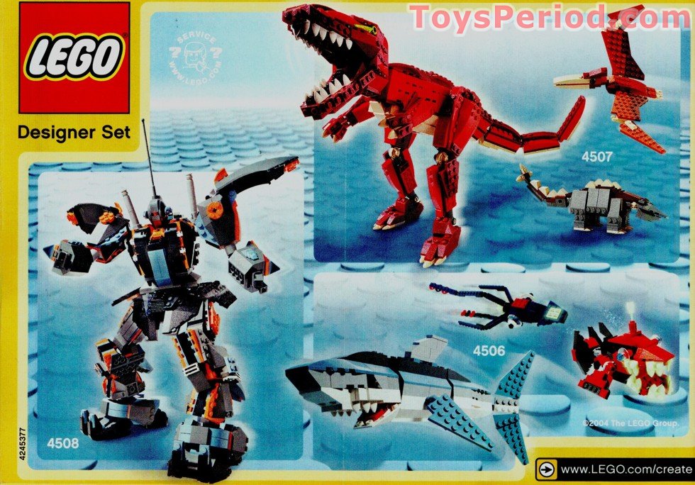 LEGO 4505 Sea Machines Instructions and Parts List