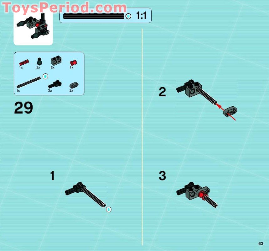 LEGO 8634 Mission 5: Turbocar Chase Instructions and Parts List
