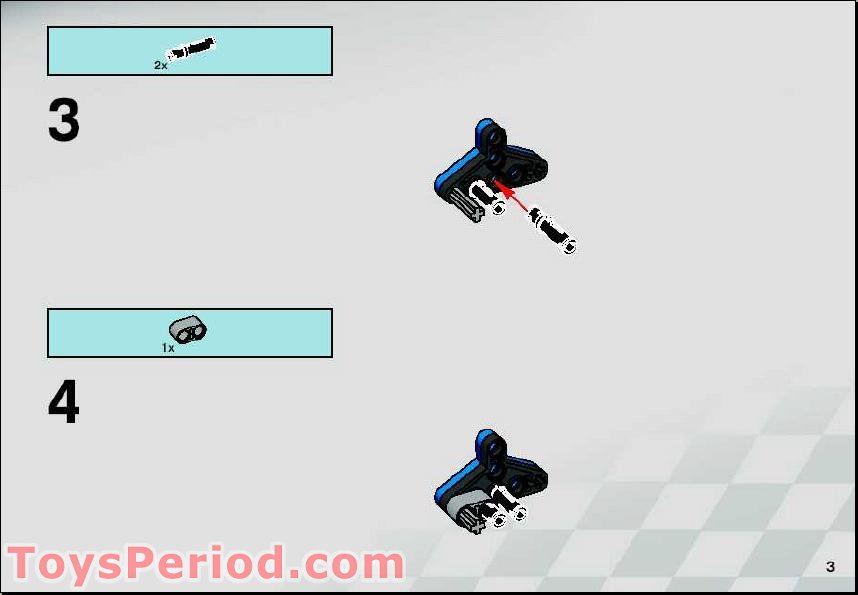 LEGO 8646 Speed Slammer Bike Instructions and Parts List