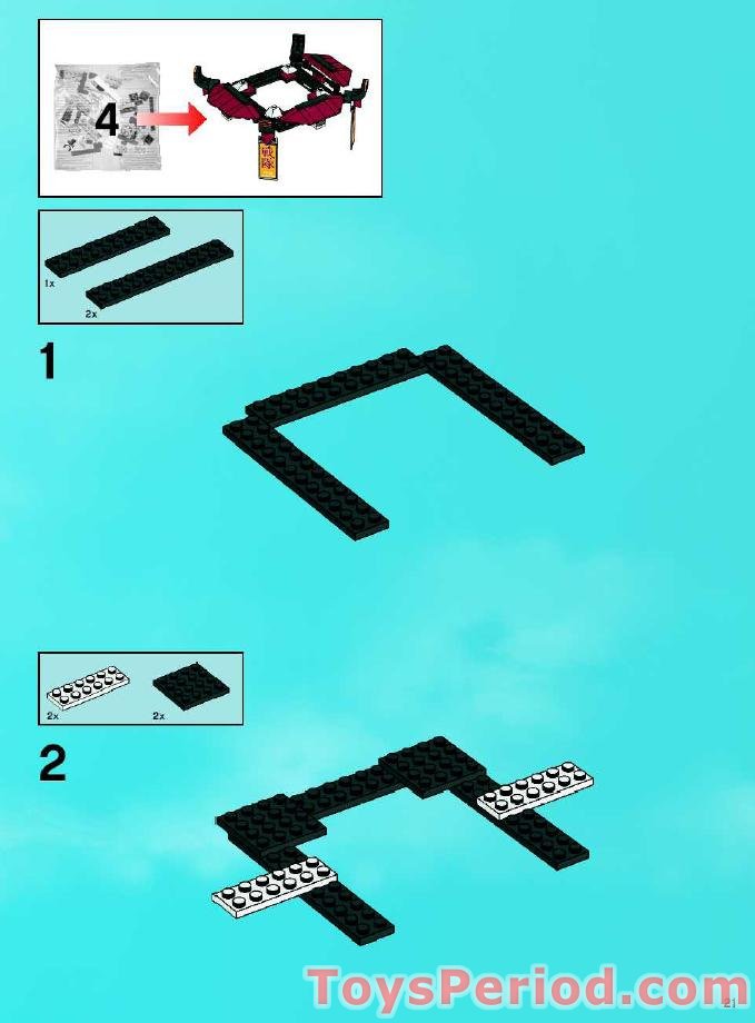 LEGO 8107 Fight for the Golden Tower Instructions and Parts List