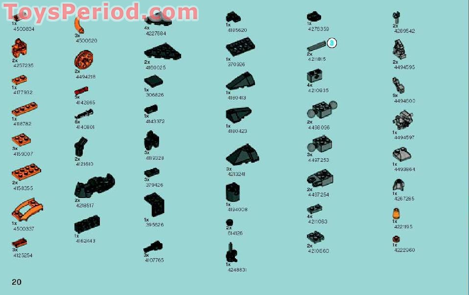 LEGO 8101 Claw Crusher Instructions and Parts List