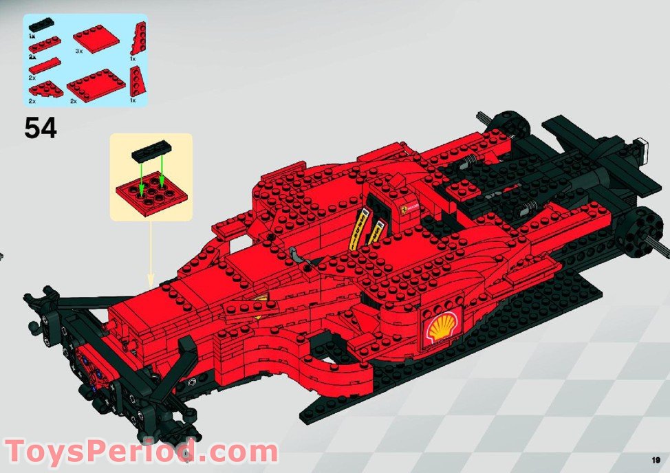 LEGO 8157 Ferrari F1 1:9 Instructions and Parts List