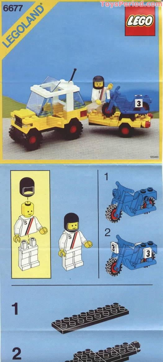 LEGO 6677 Motocross Racing Instructions and Parts List