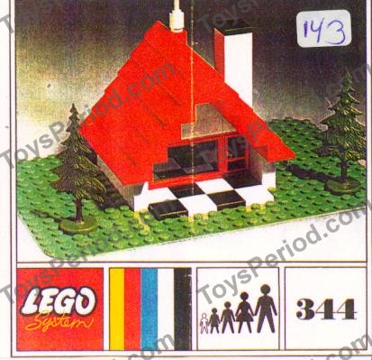 LEGO 344-1 Bungalow Instructions and Parts List