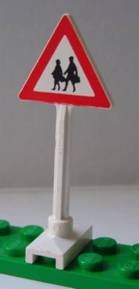 LEGO Sets with Part 649pb04 Road Sign Triangle with Pedestrian Crossing ...